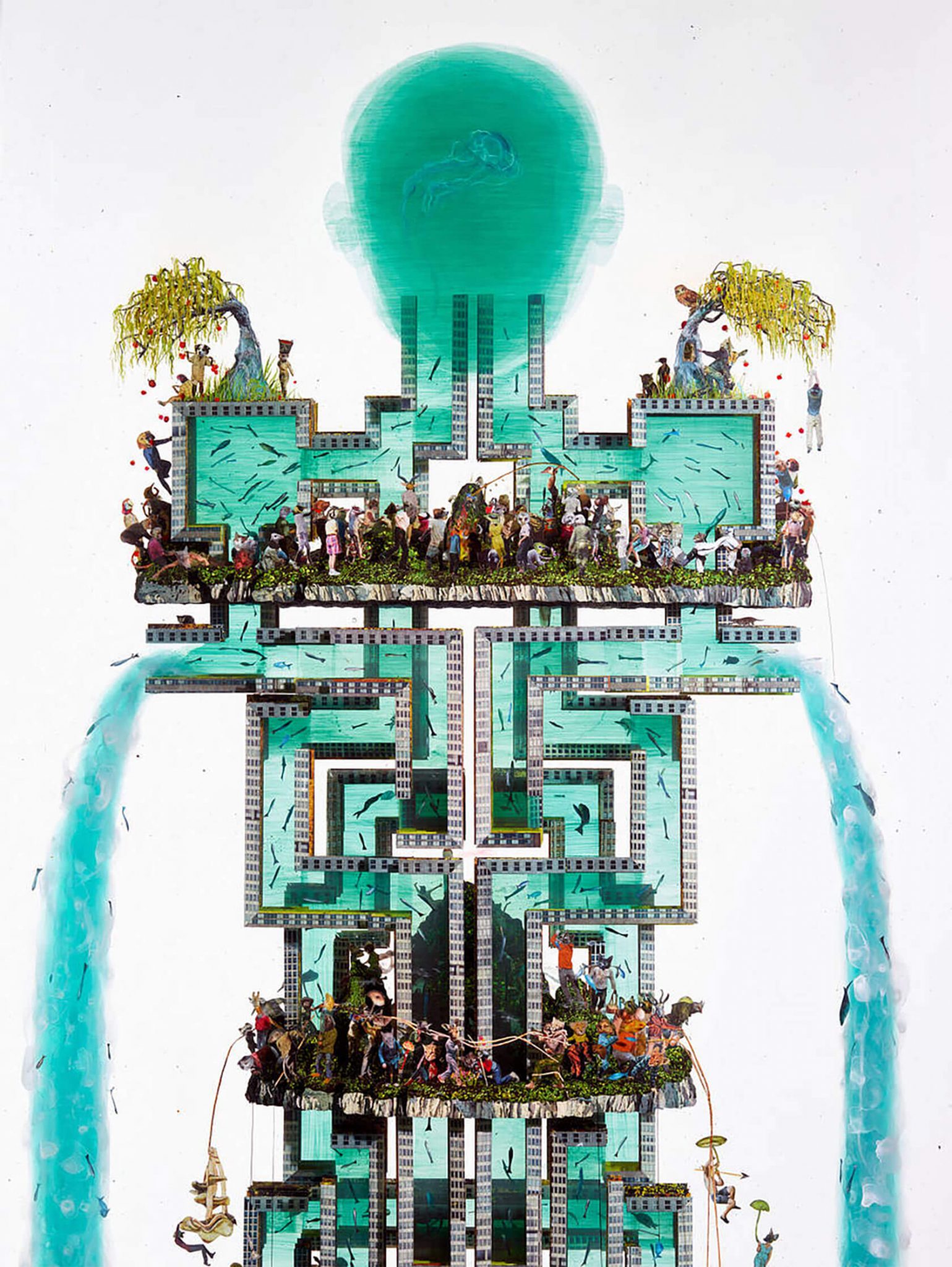 Psychogeographies: Sculptural Glass Collages by Dustin Yellin | Daily ...