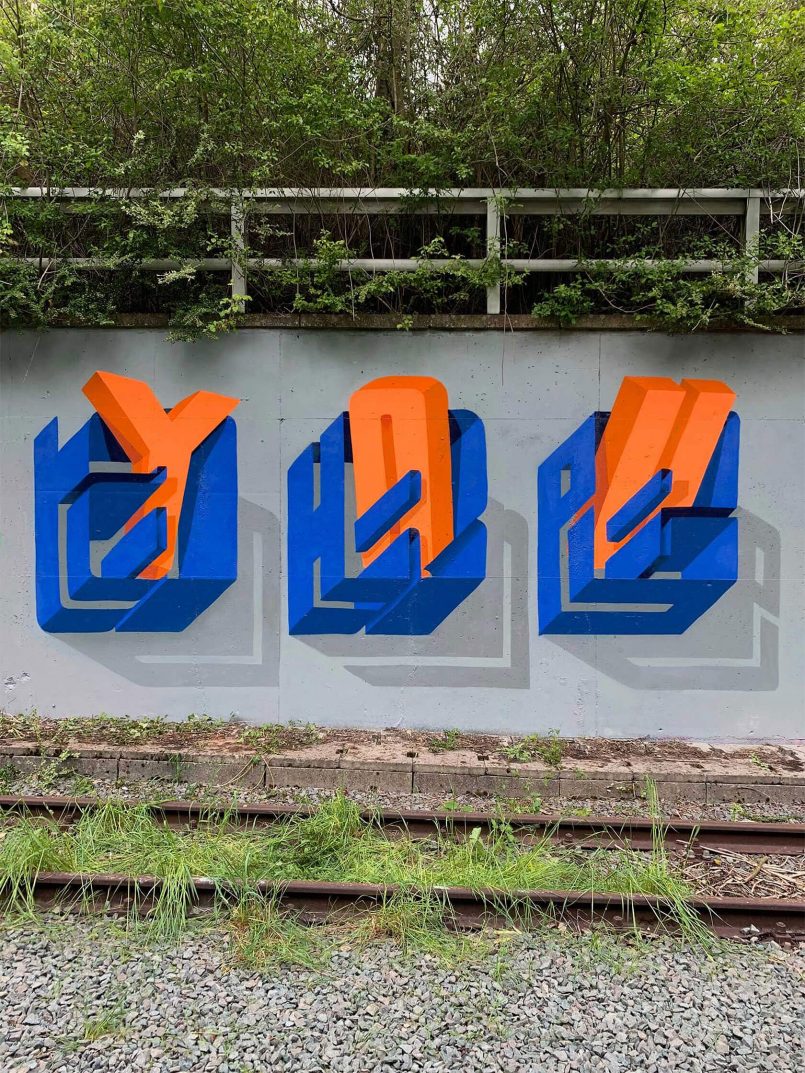 Multifaceted Typographic Murals by Pref | Daily design inspiration for ...