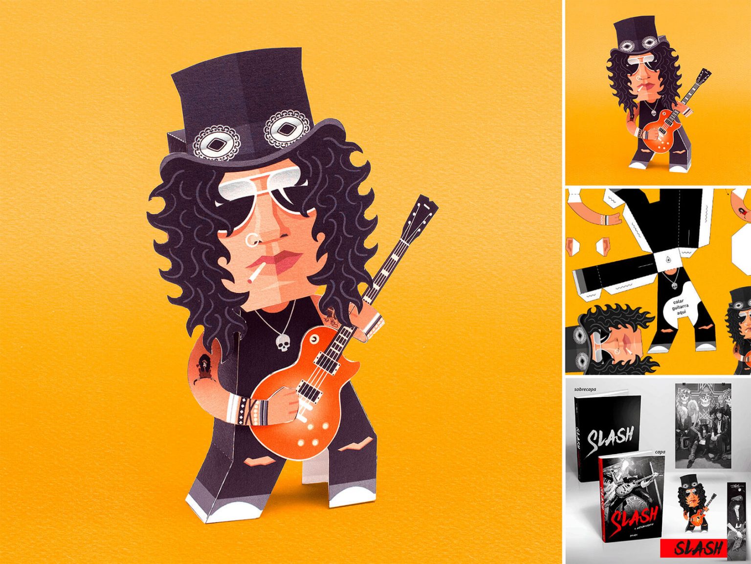 Rockstar Paper Toys by Rafa Miqueleto | Daily design inspiration for ...