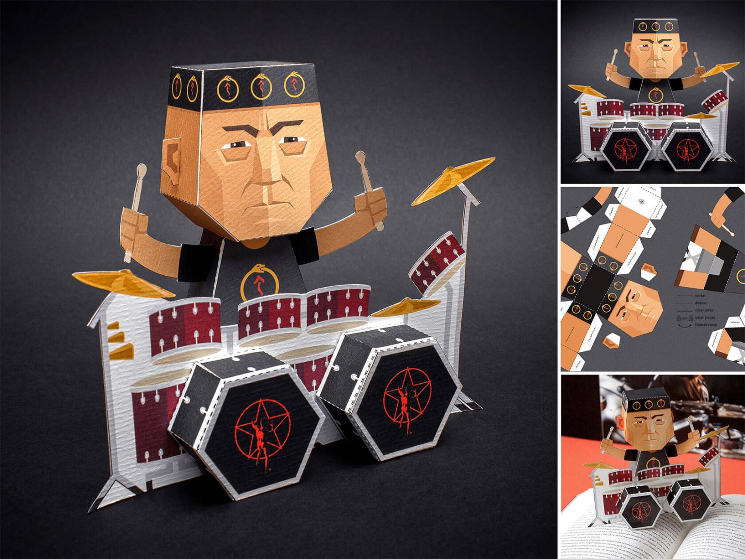 Rockstar Paper Toys by Rafa Miqueleto | Daily design inspiration for ...