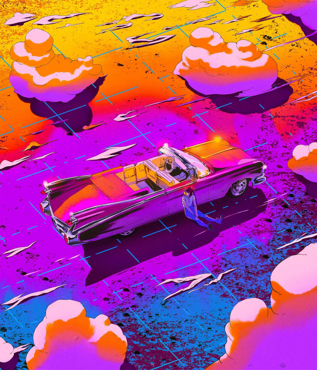 Neon Nostalgia with a Modern Edge: Bold Illustrations by Bruno Ferreira ...
