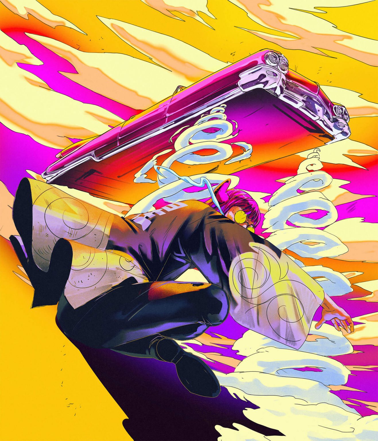 Neon Nostalgia with a Modern Edge: Bold Illustrations by Bruno Ferreira ...