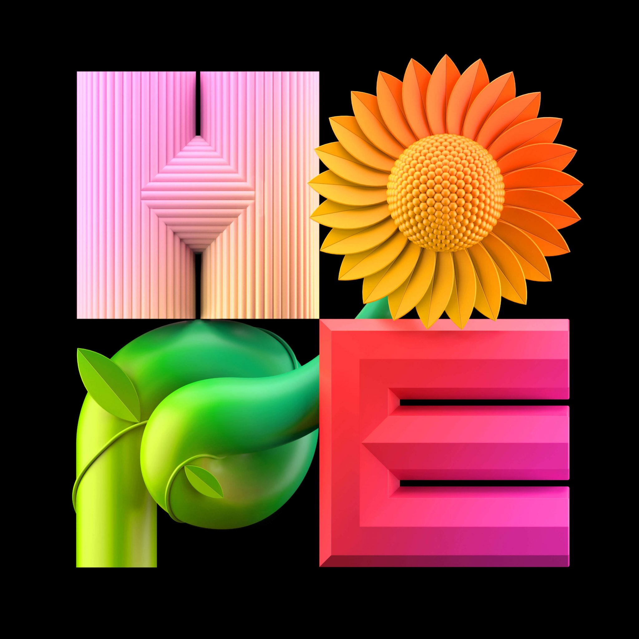 3D Type Experiments by Jérémie Gauthier | Daily design inspiration for ...