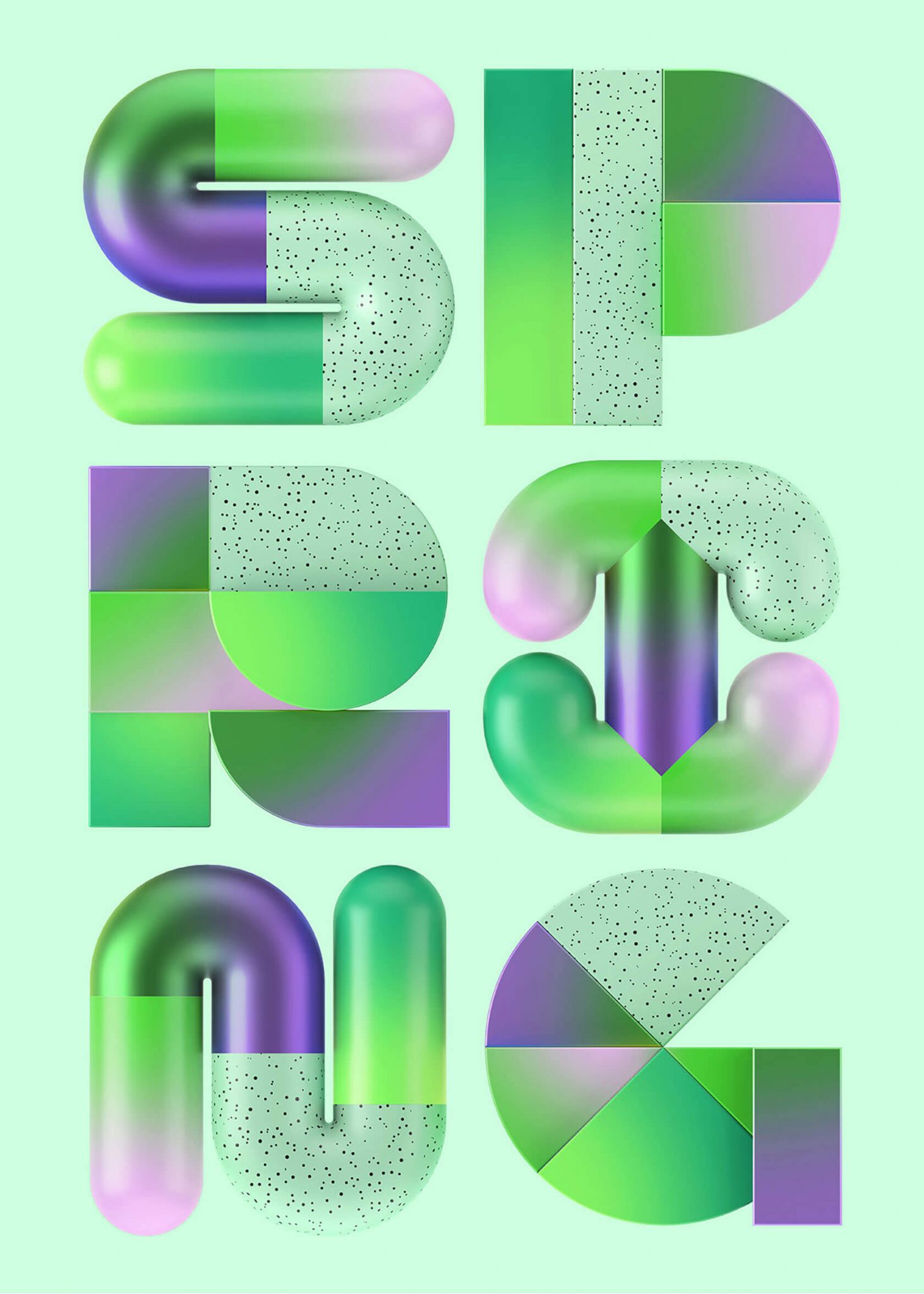 3D Type Experiments by Jérémie Gauthier | Daily design inspiration for creatives | Inspiration Grid