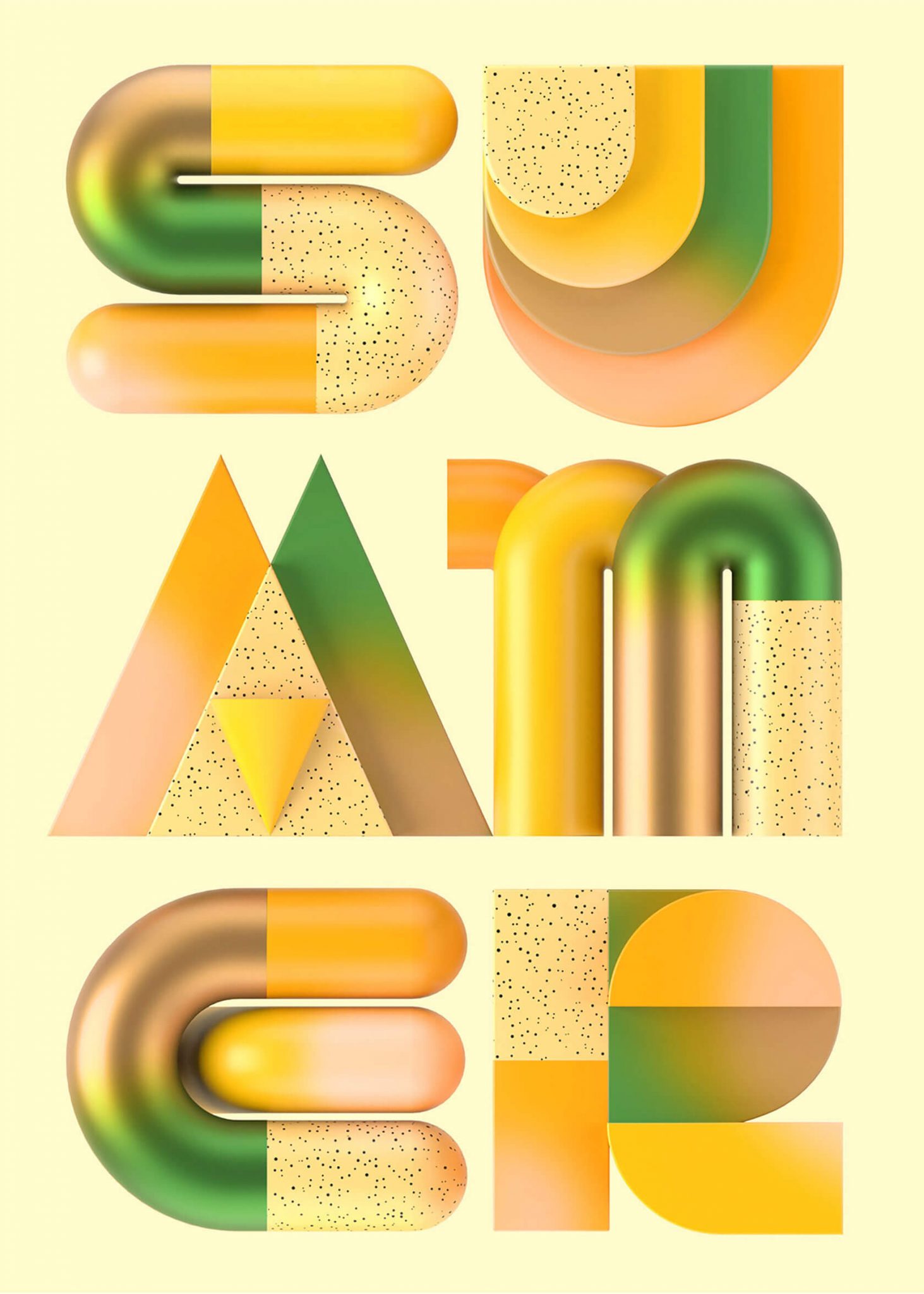3D Type Experiments by Jérémie Gauthier | Daily design inspiration for ...