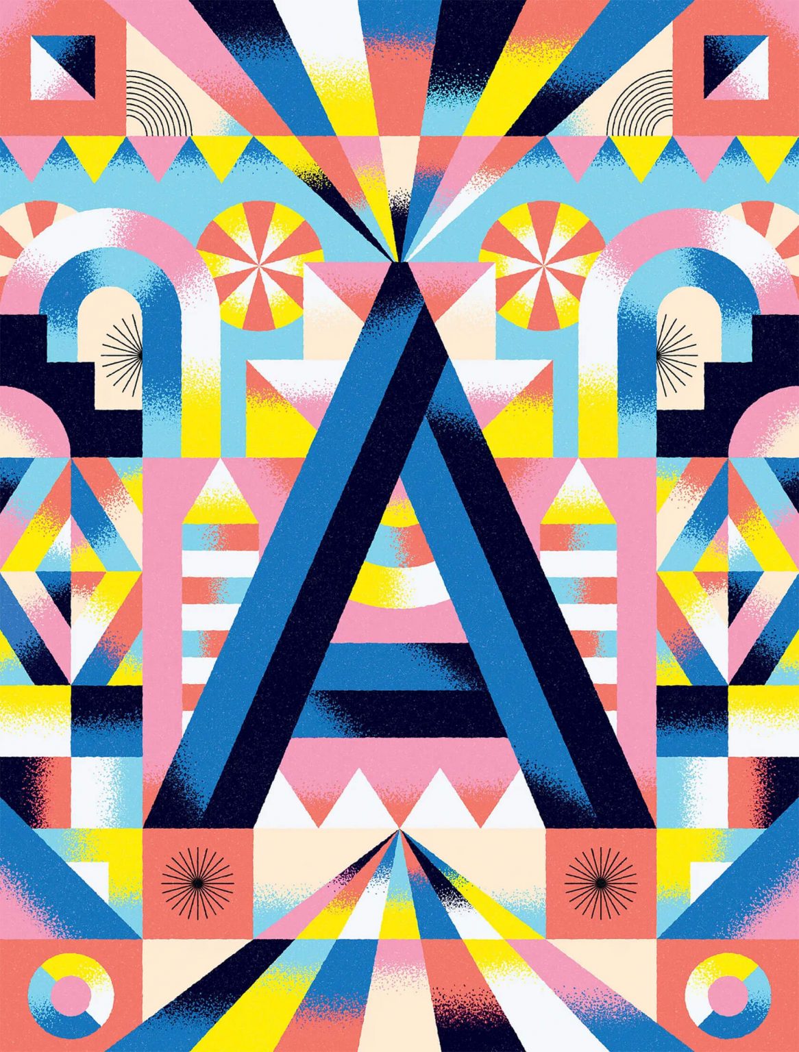Bold Geometric Illustrations by Ray Dak Lam | Daily design inspiration ...
