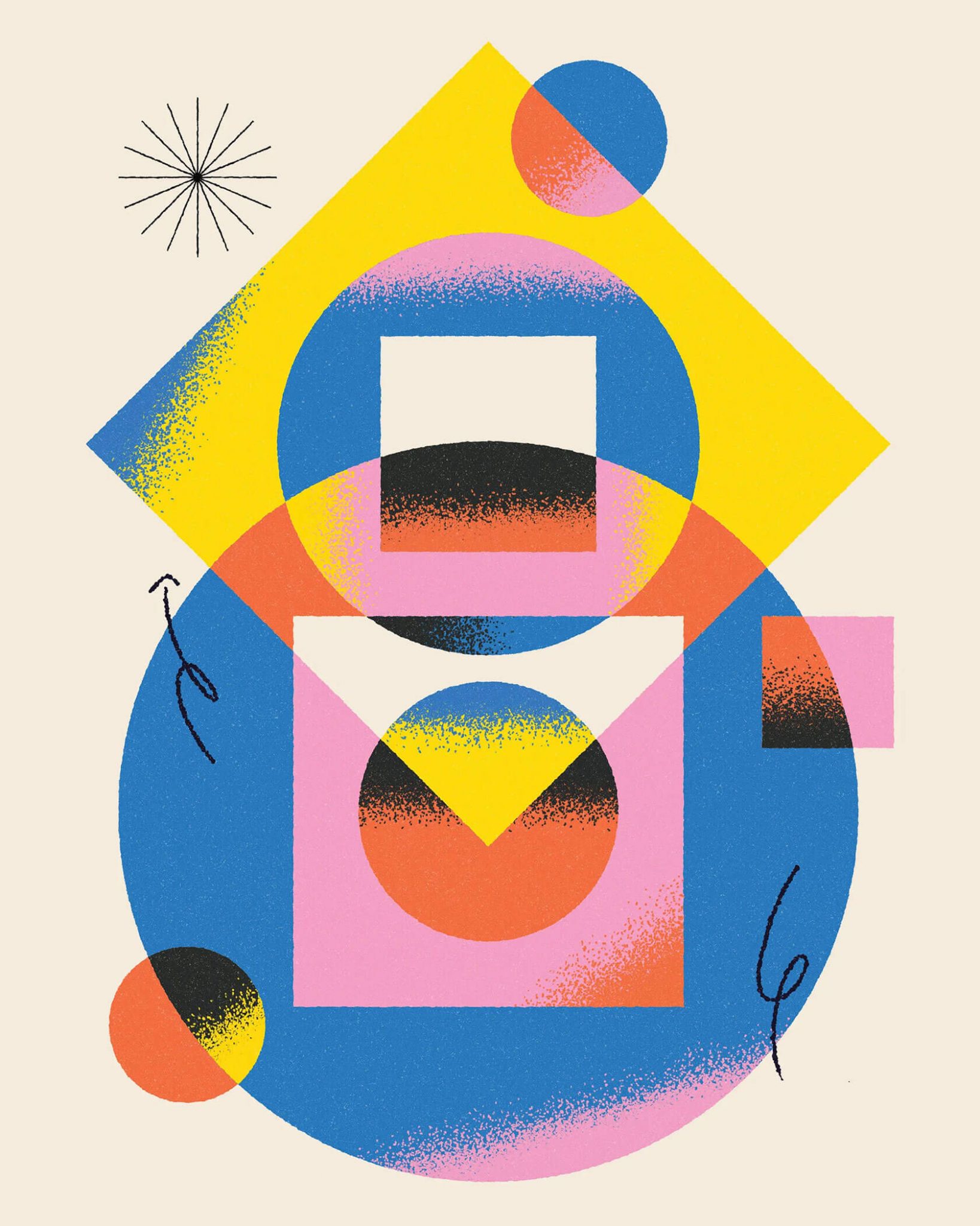Bold Geometric Illustrations by Ray Dak Lam | Daily design inspiration ...