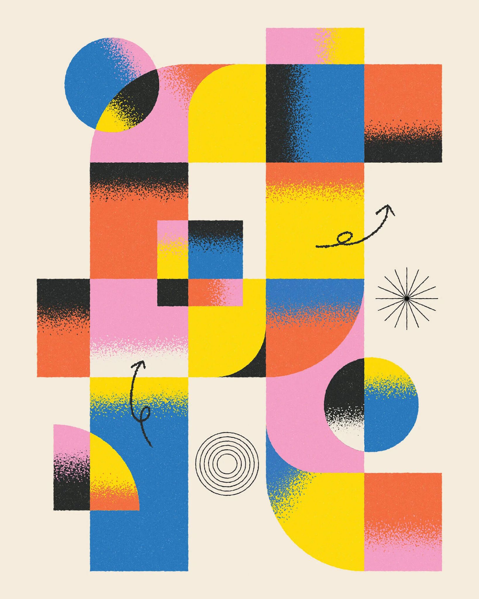 Bold Geometric Illustrations by Ray Dak Lam | Daily design inspiration ...