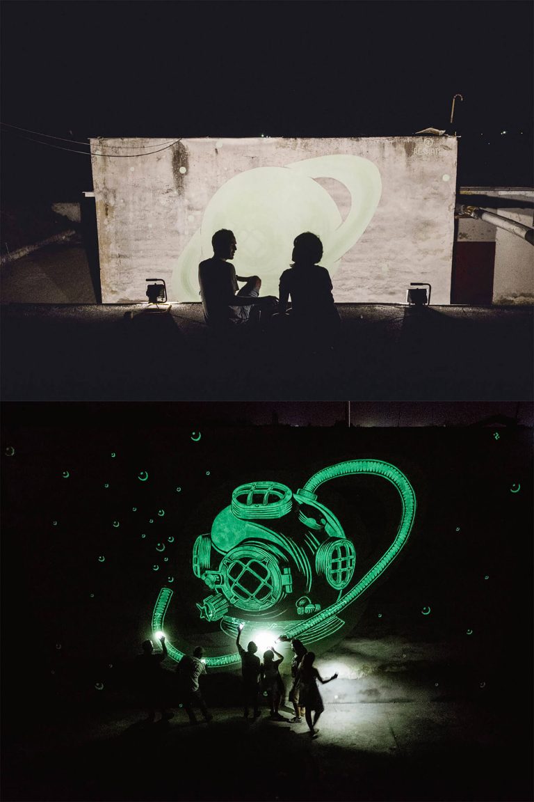 Reskate Studio’s Glow-in-the-Dark Murals Light Up Stories Around the ...