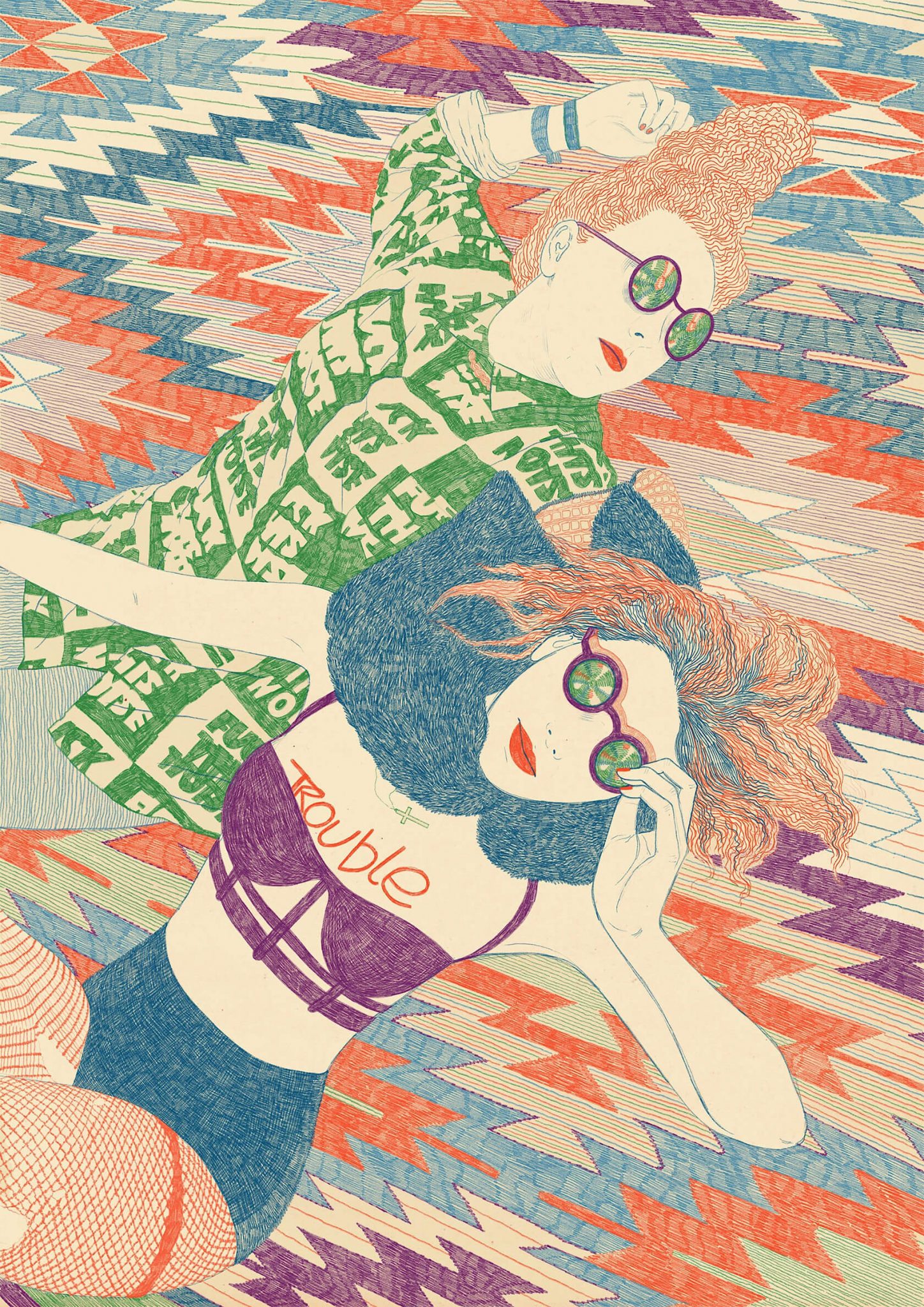 Striking Portraits & Bold Patterns by Anna Higgie | Daily design ...