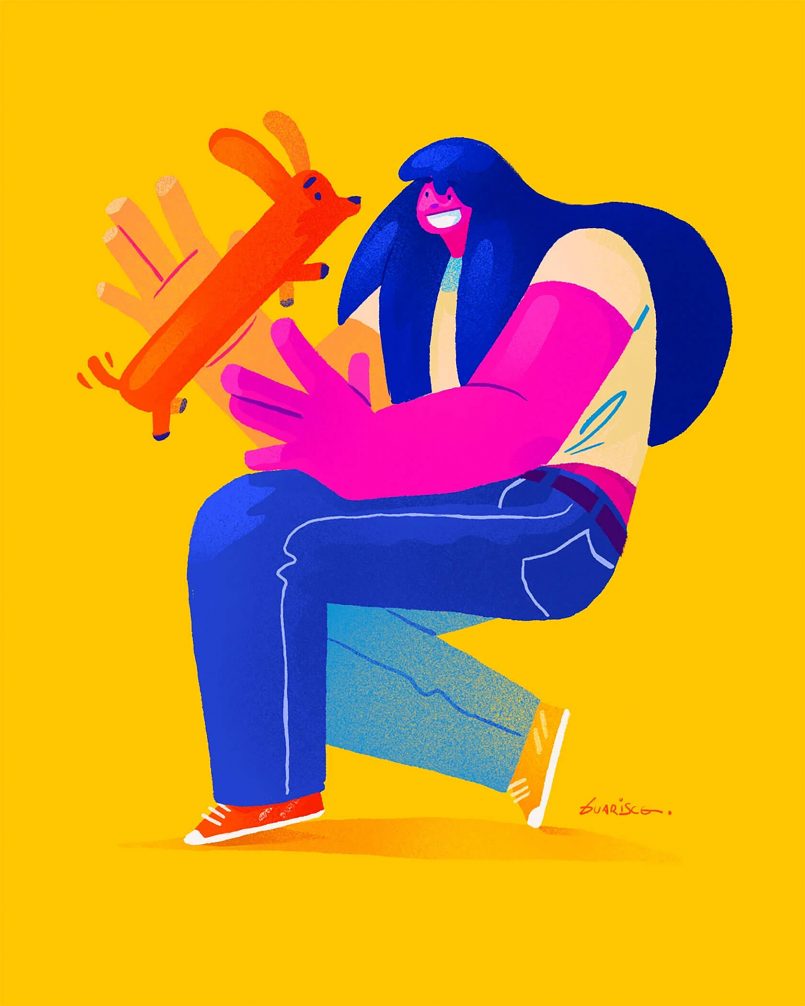 The Energy of Movement: Érik Guarisco’s Bold Illustrations | Daily ...