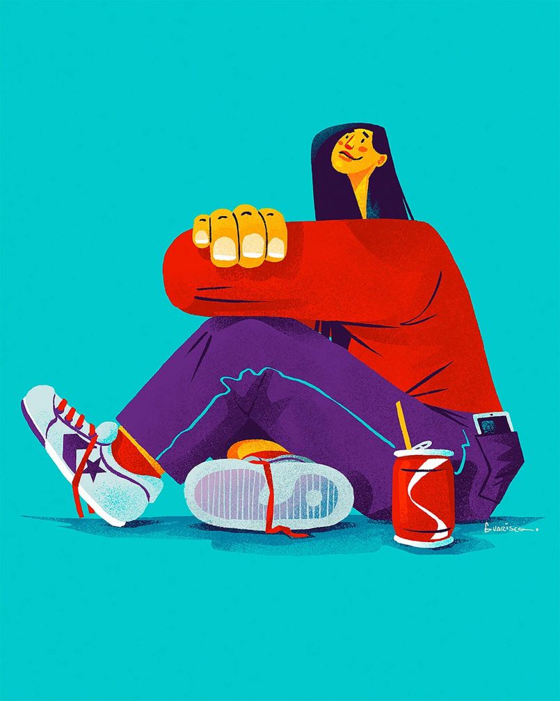 The Energy of Movement: Érik Guarisco’s Bold Illustrations | Daily ...