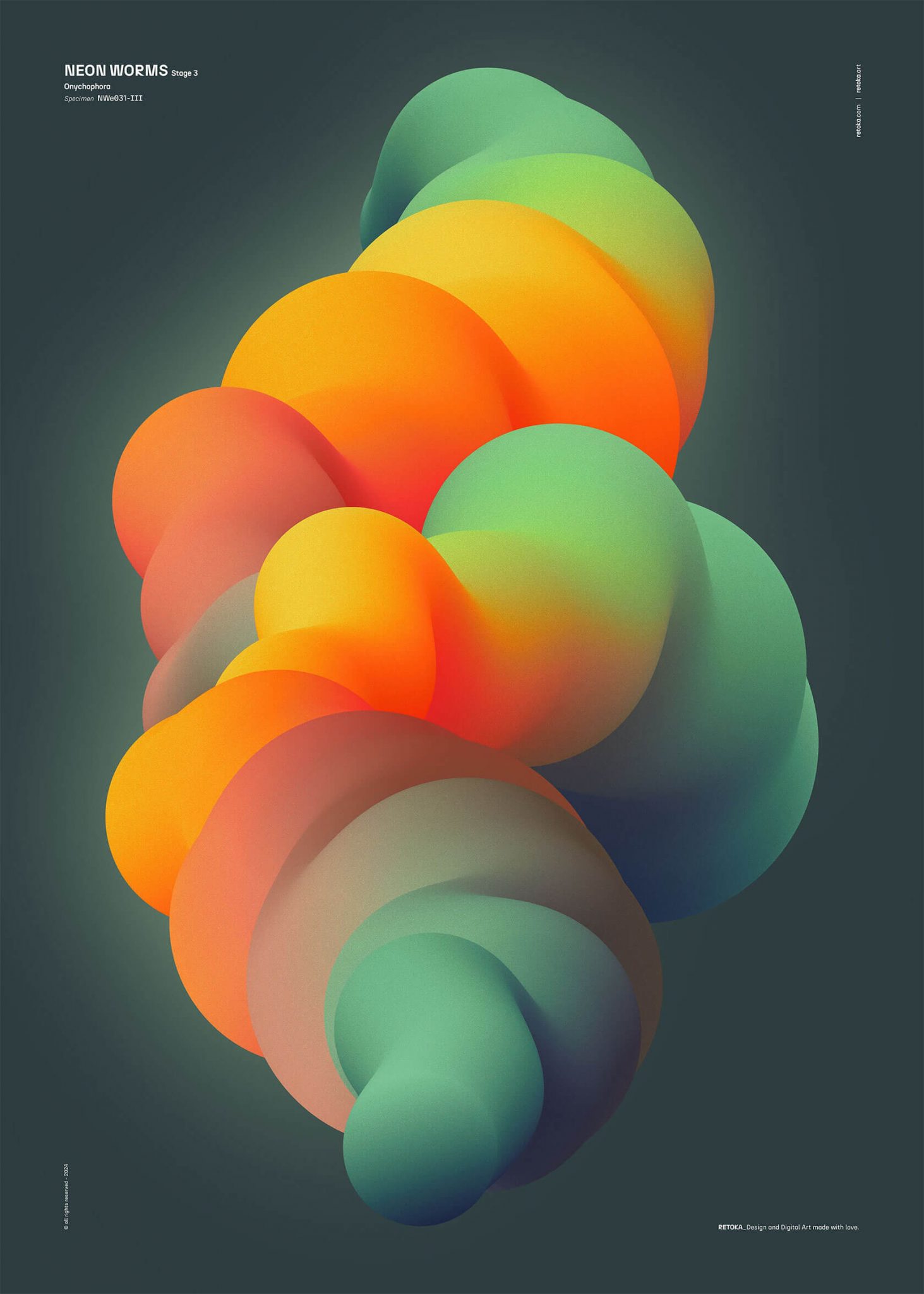 Neon Worms: Abstract Organisms in Living Color | Daily design ...