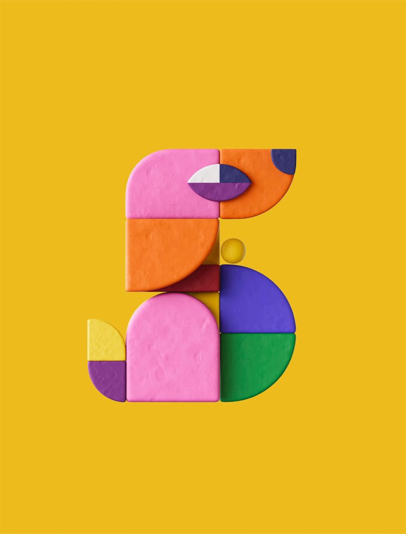 Geometric Animal Numbers by Naydine Bosman | Daily design inspiration ...