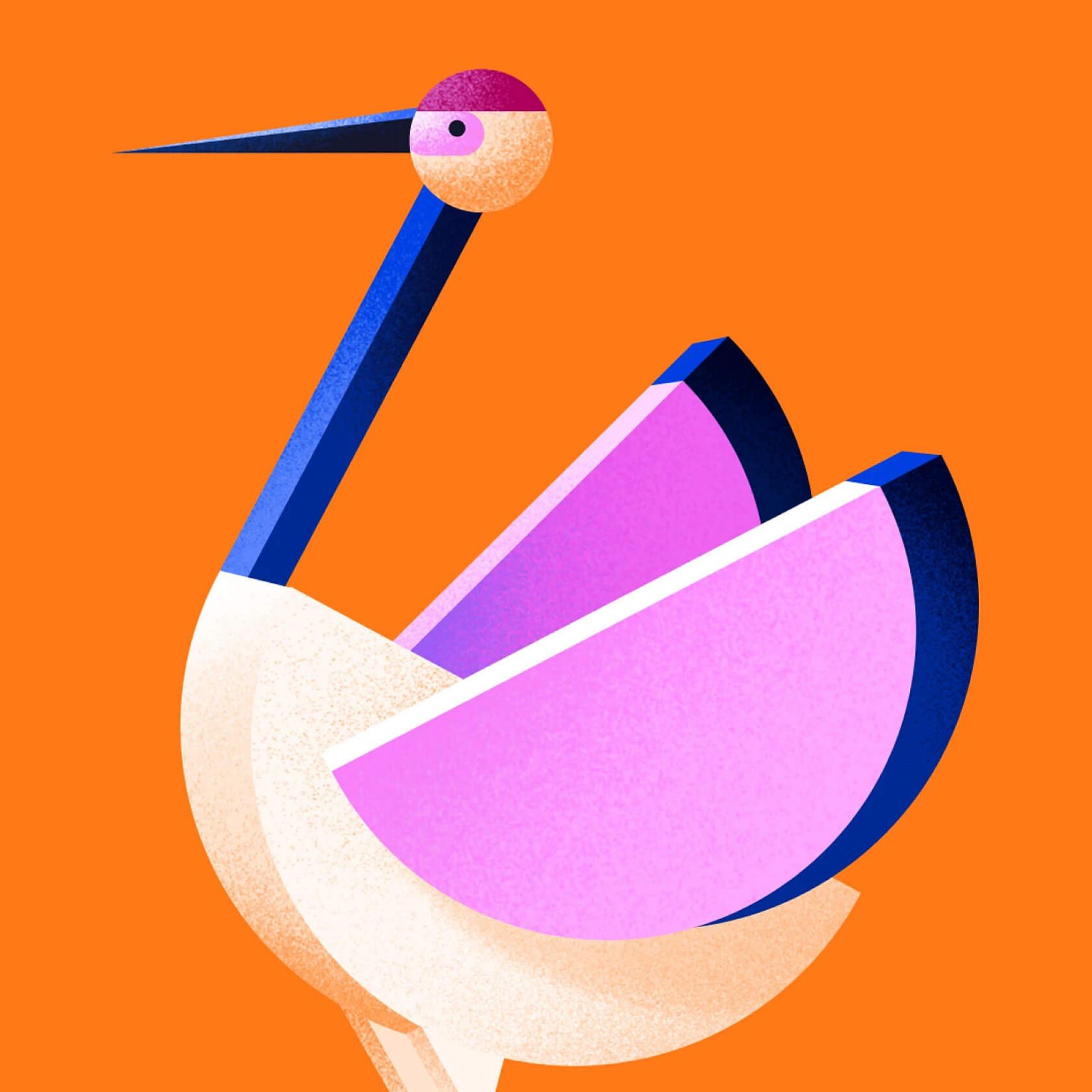 Playful Geometric Bird Illustrations by Bright Funk | Daily design ...