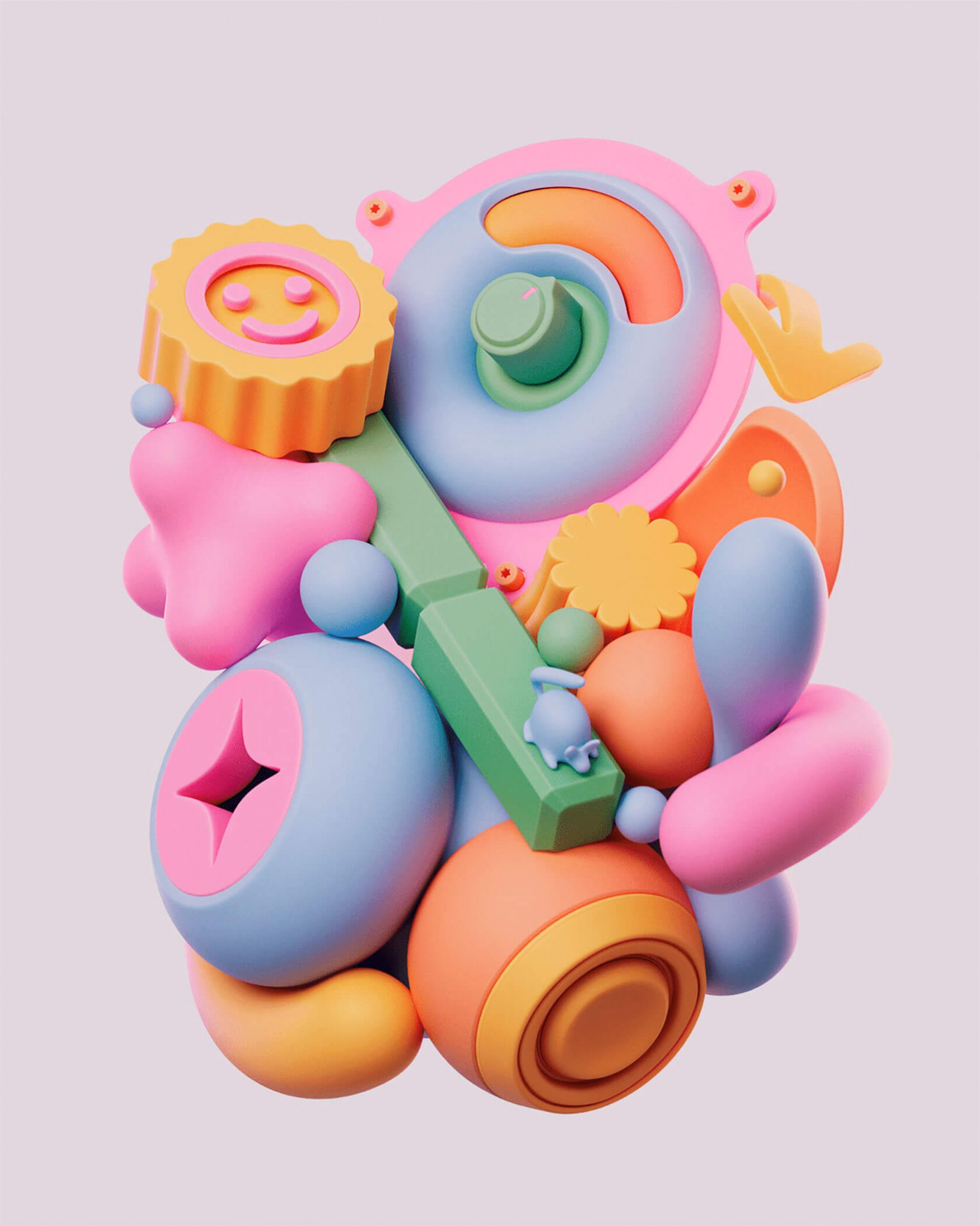 Candy-Colored 3D Creations by Siddhant Jaokar | Daily design ...