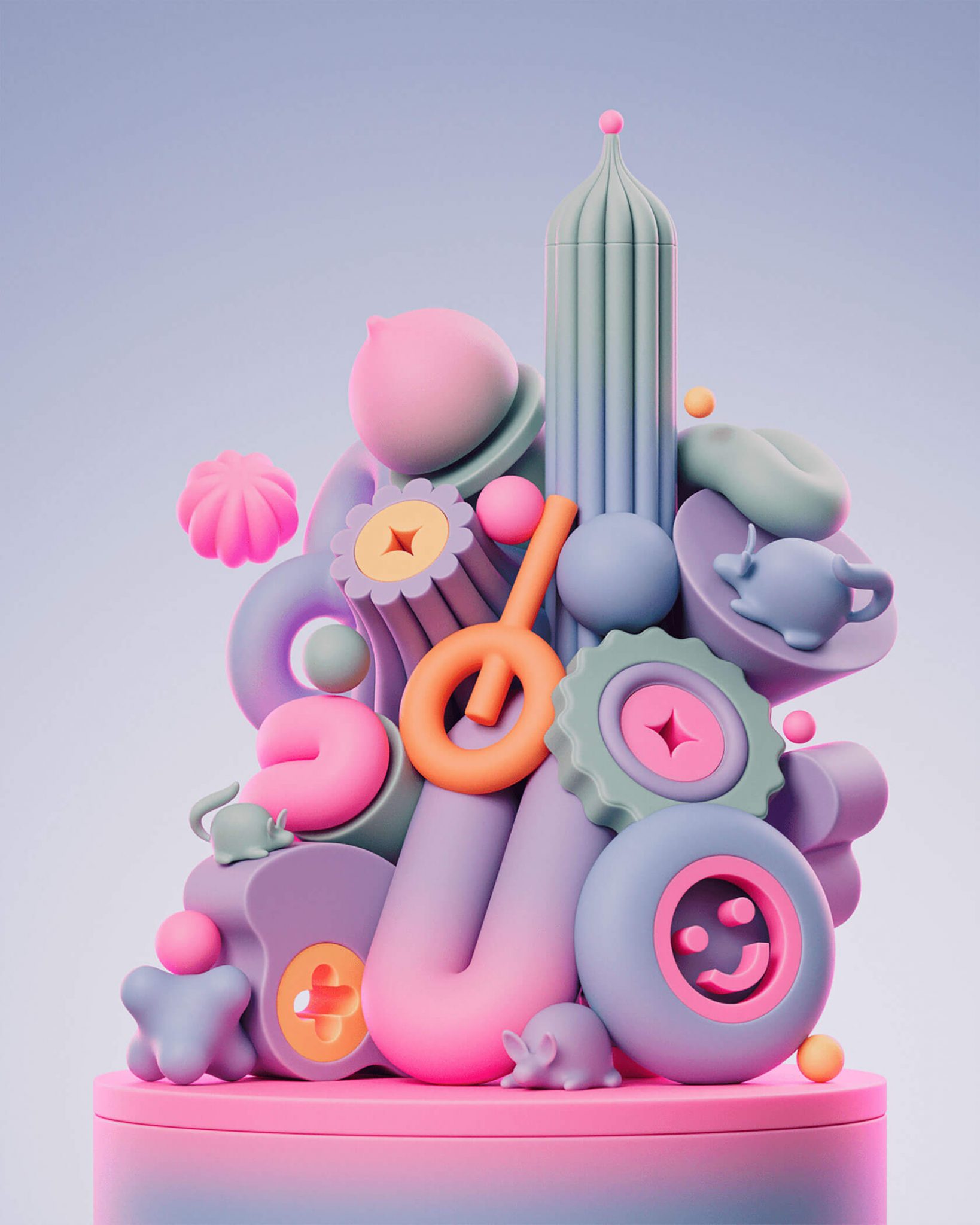 Candy-Colored 3D Creations by Siddhant Jaokar | Daily design ...