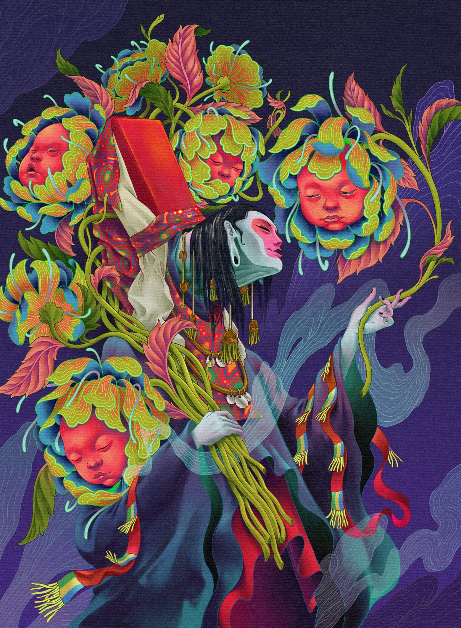 Maximalist Mythologies by Vietnamese Illustrator Stung | Daily design ...