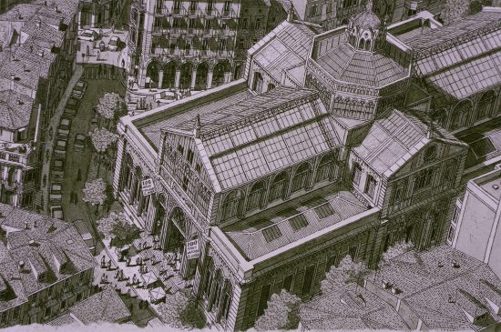 Cities in Fine Lines: Ink and Watercolor Drawings by Stefan Bleekrode ...