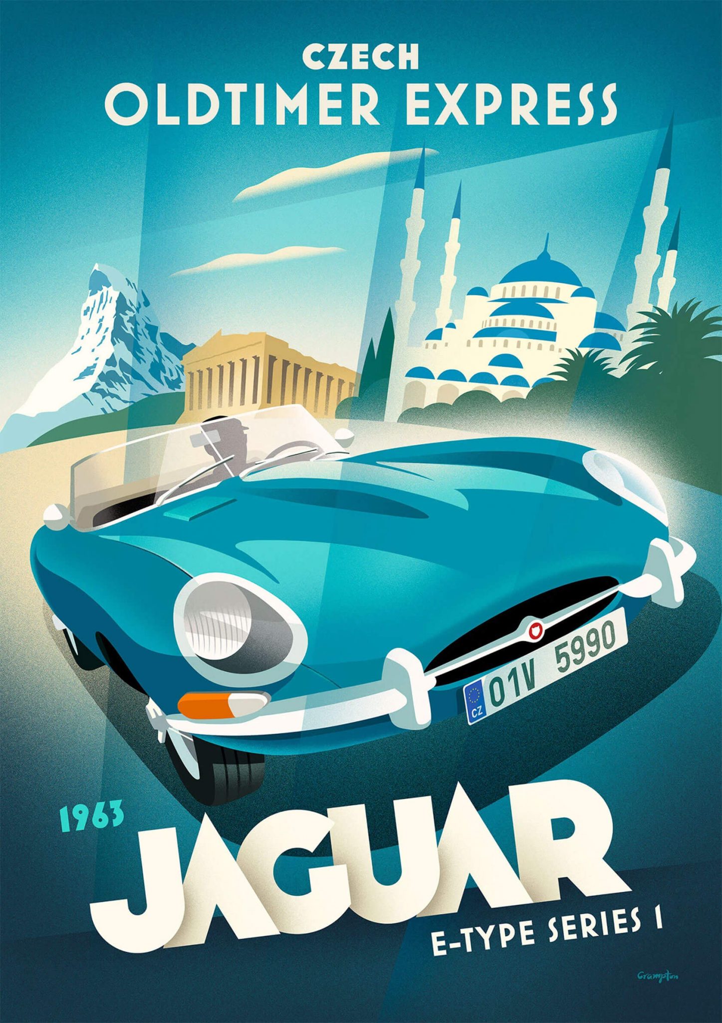 Mid-Century Car Posters by Michael Crampton | Daily design inspiration ...